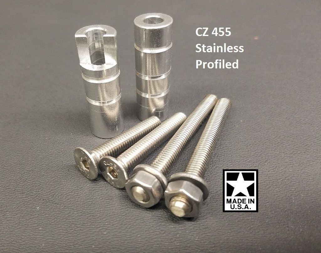 CZ 455 Profiled Pillar Kit DIY Stock Bedding with STAINLESS STEEL ...
