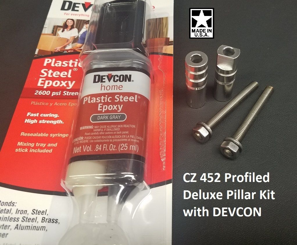 CZ 452 DELUXE Profiled Pillar Kit DIY Stock Pillar Bedding with DEVCON ...