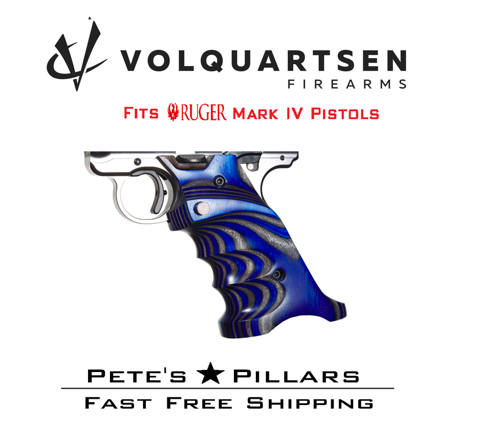 Volquartsen Ruger Laminated Wood Grips MK IV Blue RH VCTRG-4-BL-R ...